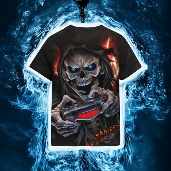 Hot Topic | Shirts | Graphic Skull Gamer Tshirt | Poshmark